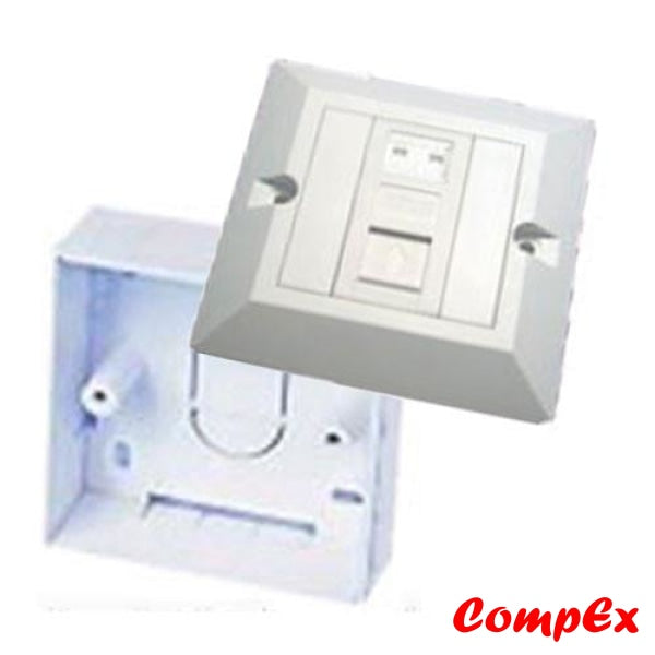 Omega RJ45 Cat6 1 Port Wallplate with Shutter, Keystone Jacks and wall ...